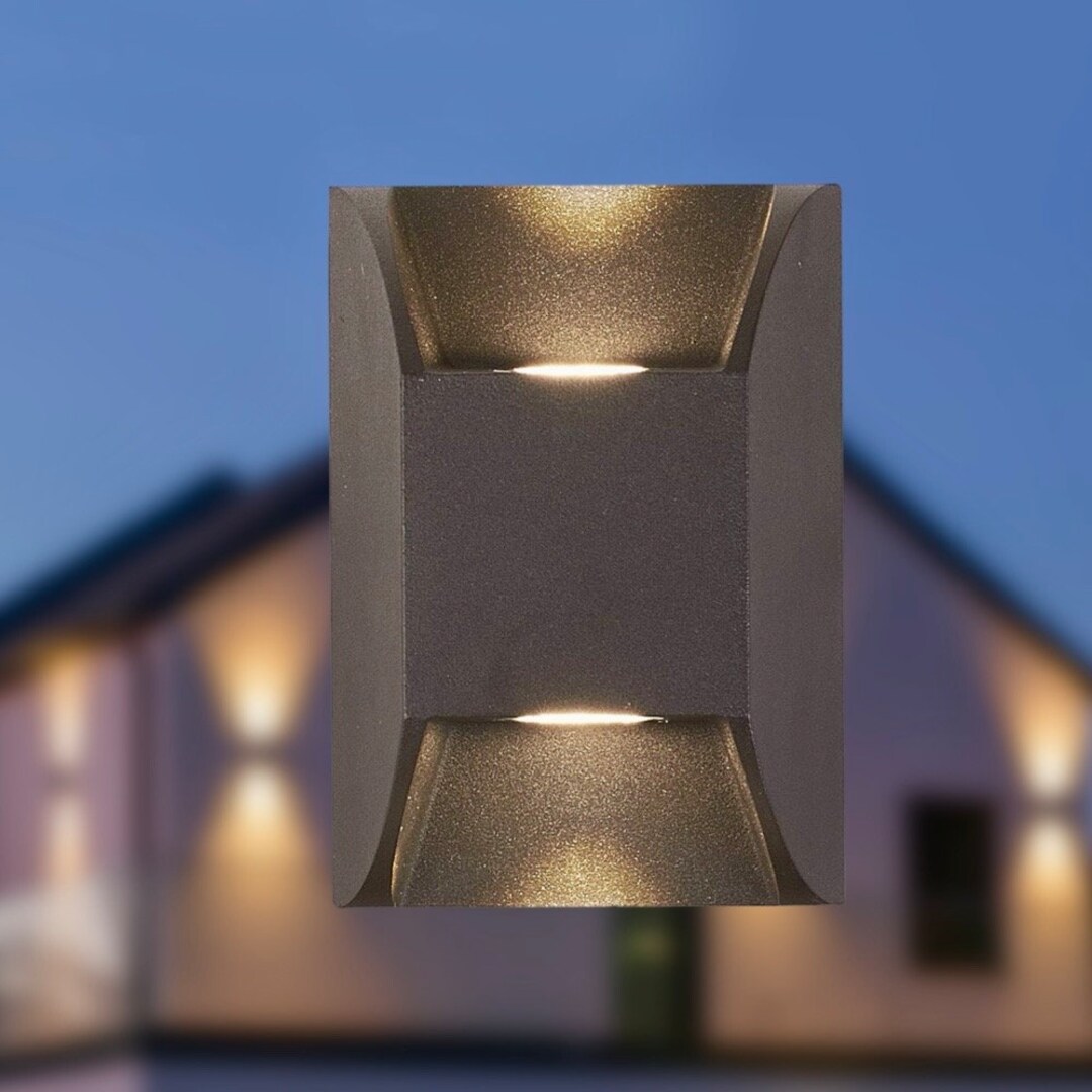 2x Set LED Wall Light Made of Aluminum Indoor and Outdoor Modern ...