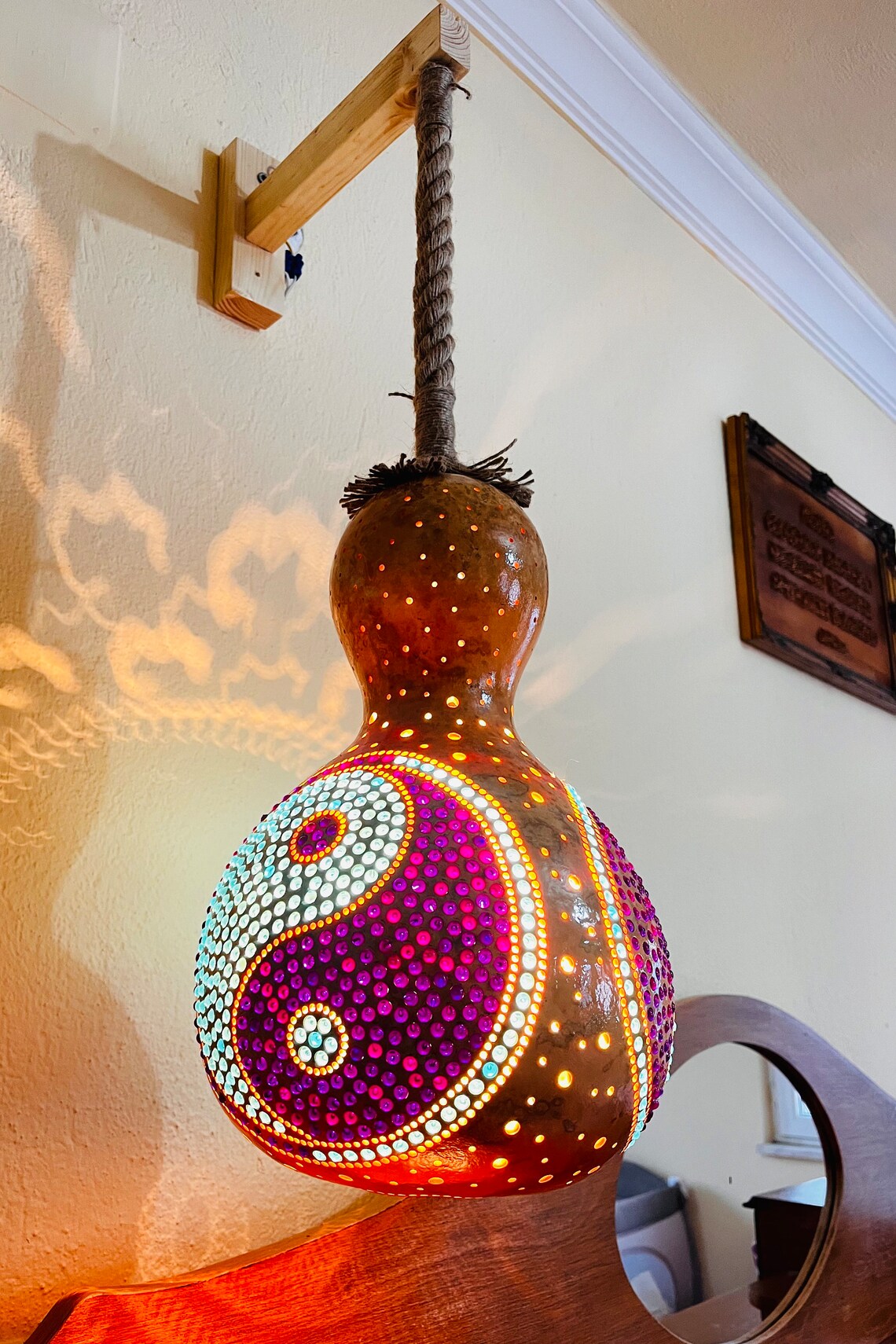 Yin Yang Gourd Lamp Decorative Lighting Authentic Accessory Ornamental ...