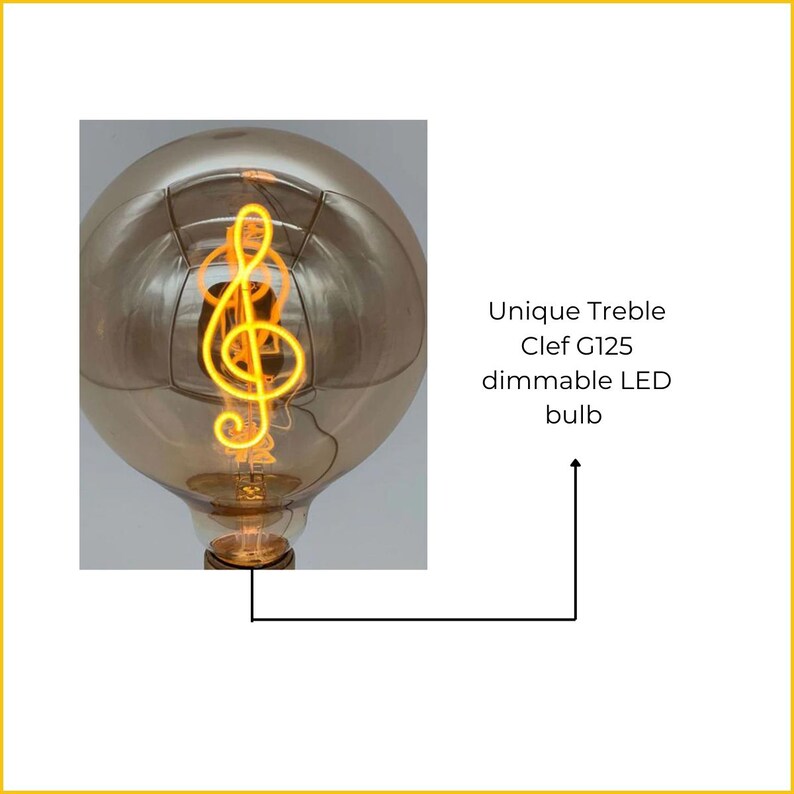 Treble Clef Edison Bulb Accent Light - Etsy