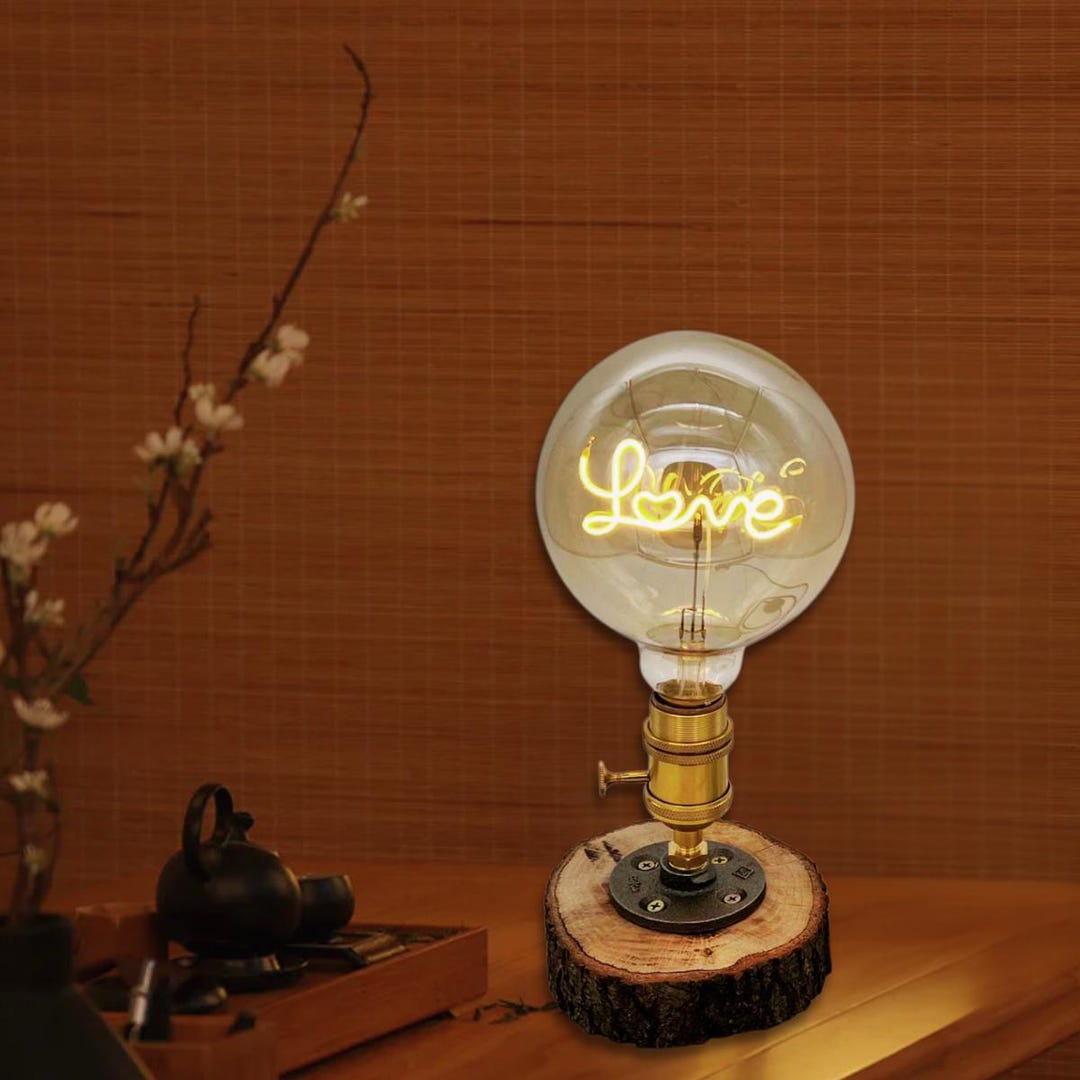 Love Edison Bulb Accent Light - Etsy