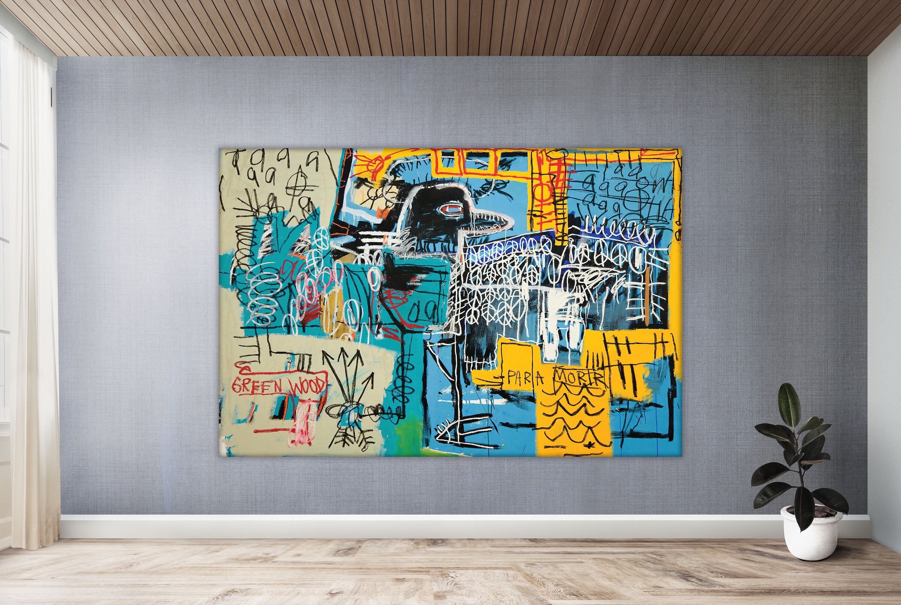 Basquiat Bird on Money , Printable Wall Art , Wall Art , Modern Art ...
