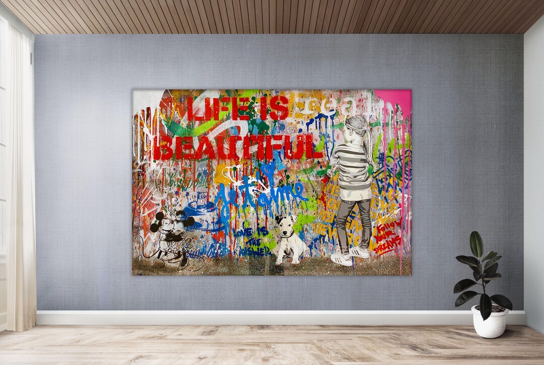 Life is Beautiful , Printable Wall Art , Wall Art , Modern Art , Street ...