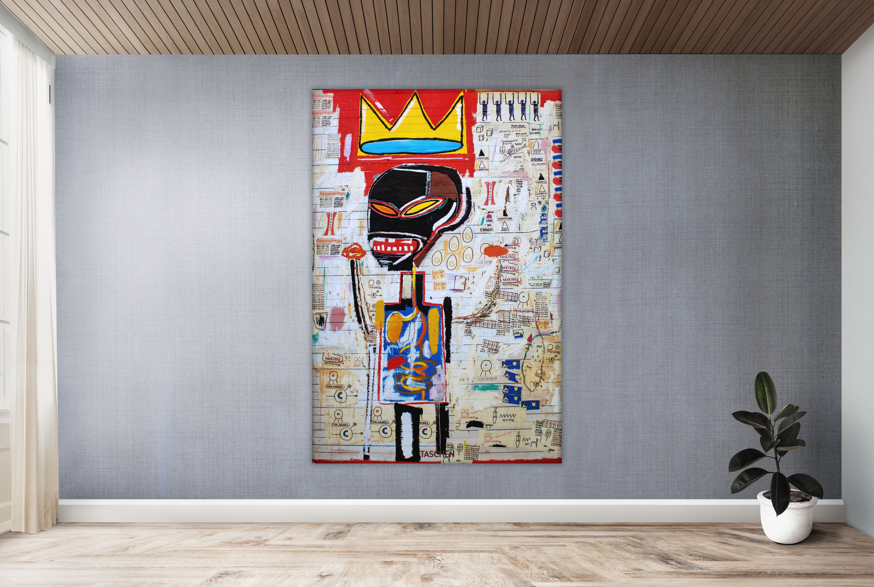 Basquiat Grillo Canvas , Modern Wall Art , Printable Wall Art , Street ...