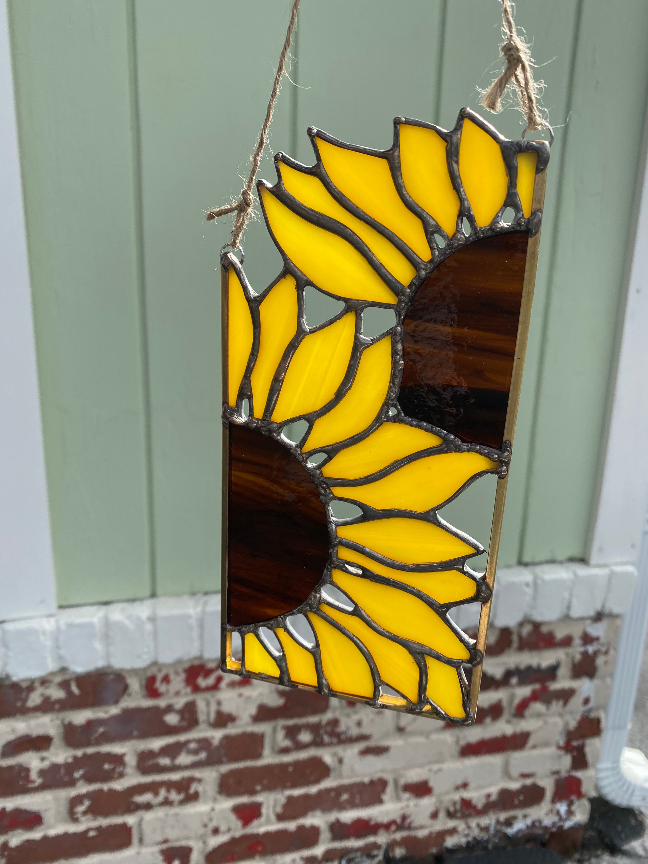 Stained glass sunflower | sunflowers | Sunflower Panel — Glass Art Studios