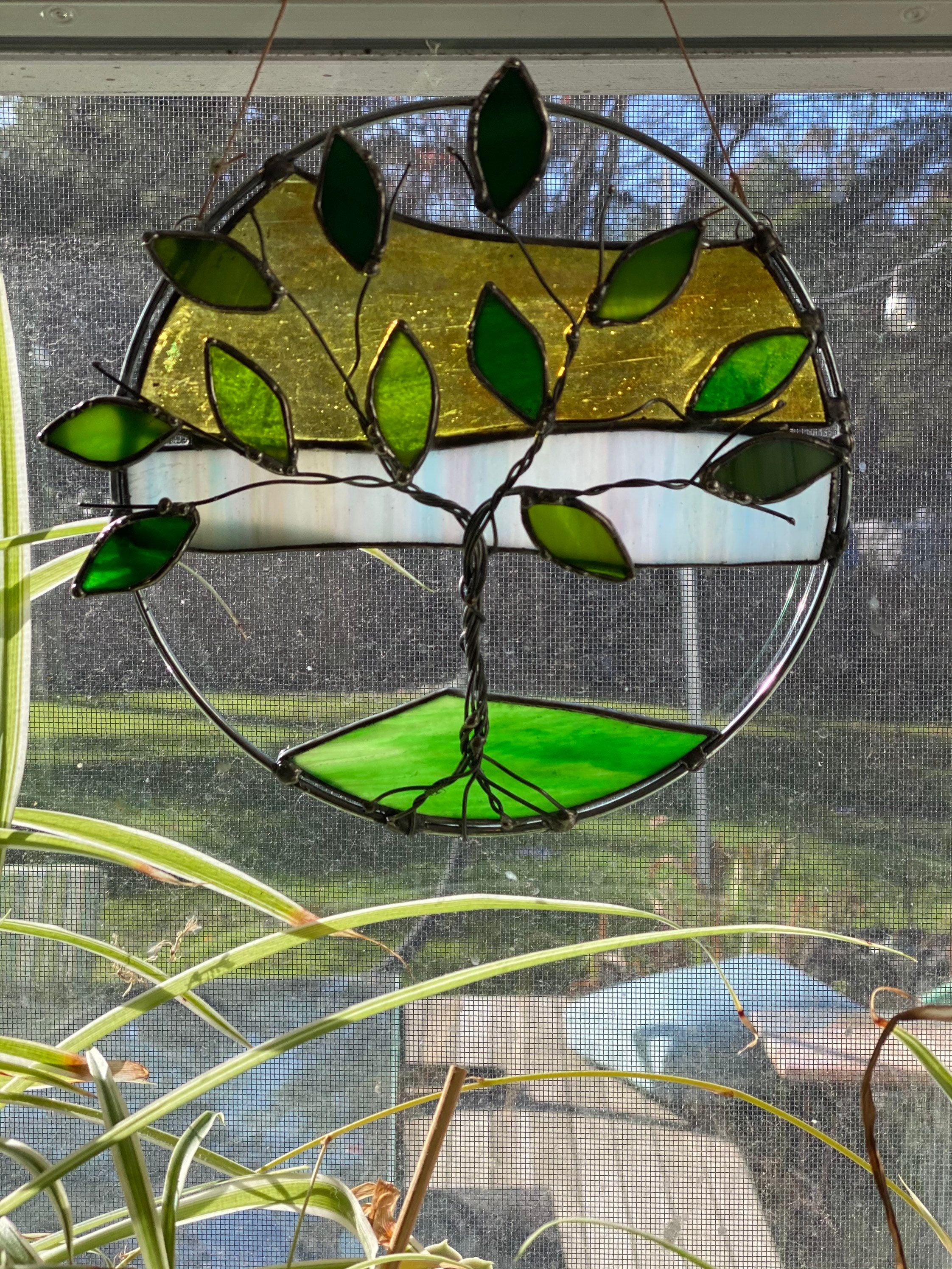 Stained Glass Tree Tree of Life Stained Glass Window - Etsy Australia