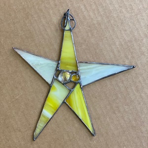 Stained Glass Yellow Star Ready to Ship - Etsy