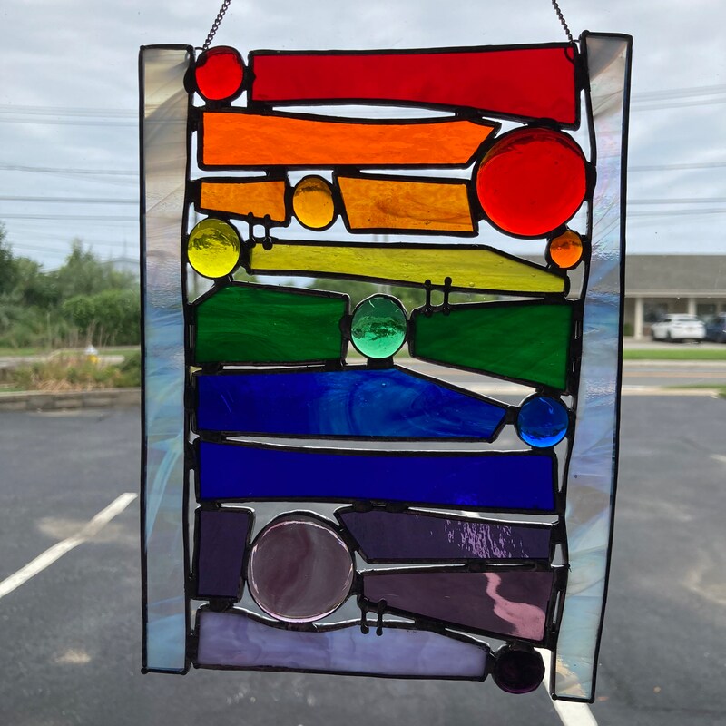 Rainbow Stained Glass - Etsy