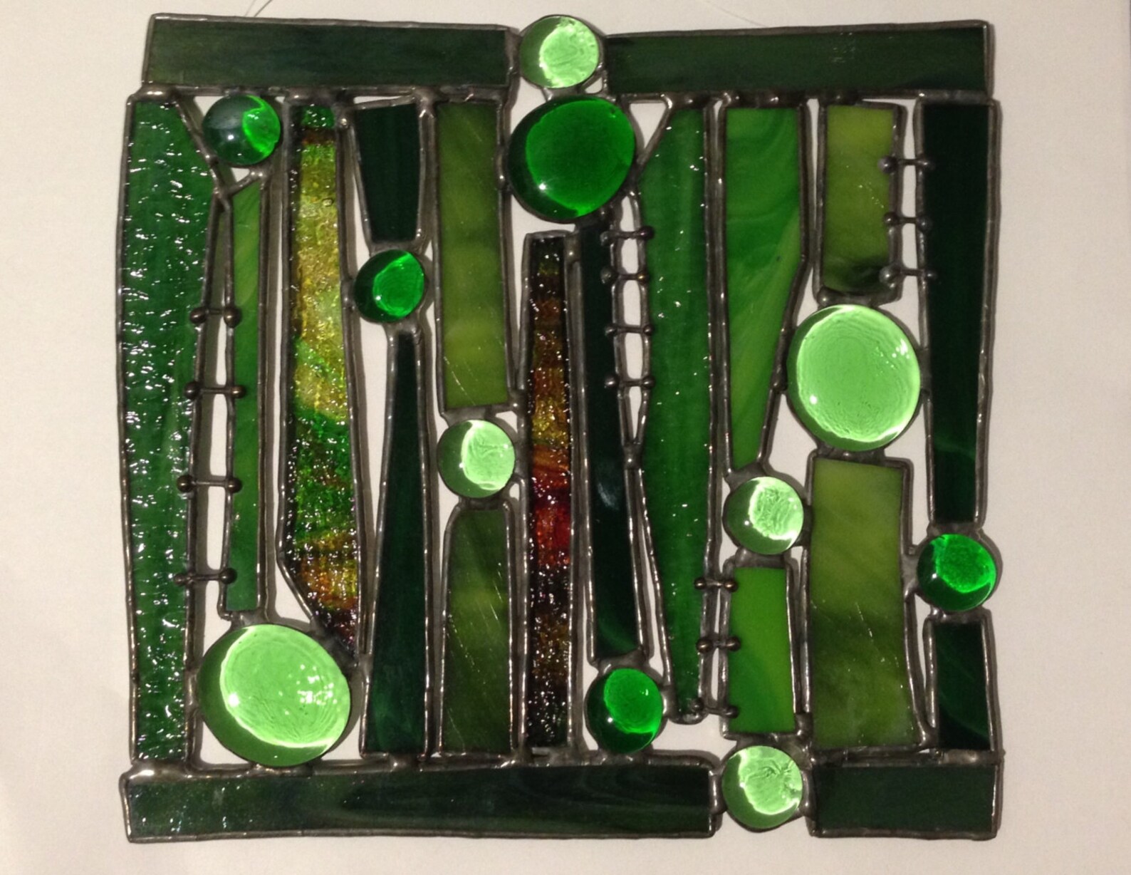 Green Stained Glass Abstract - Etsy