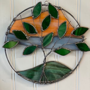Stained Glass Tree of Life Window Hanging - Etsy