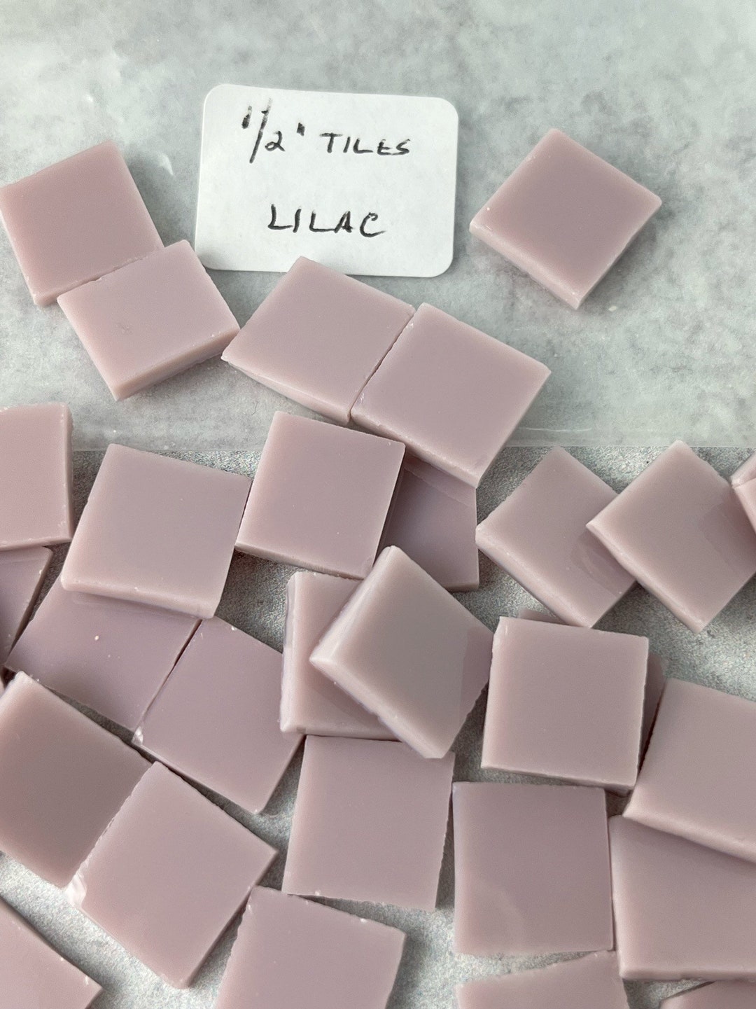 1/2” Opaque Lilac Stained Glass Tiles - Etsy