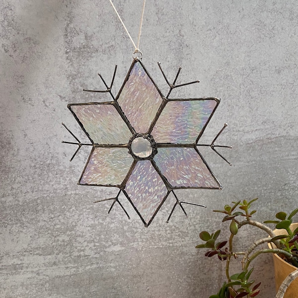 Stained Glass Snowflakes - Etsy