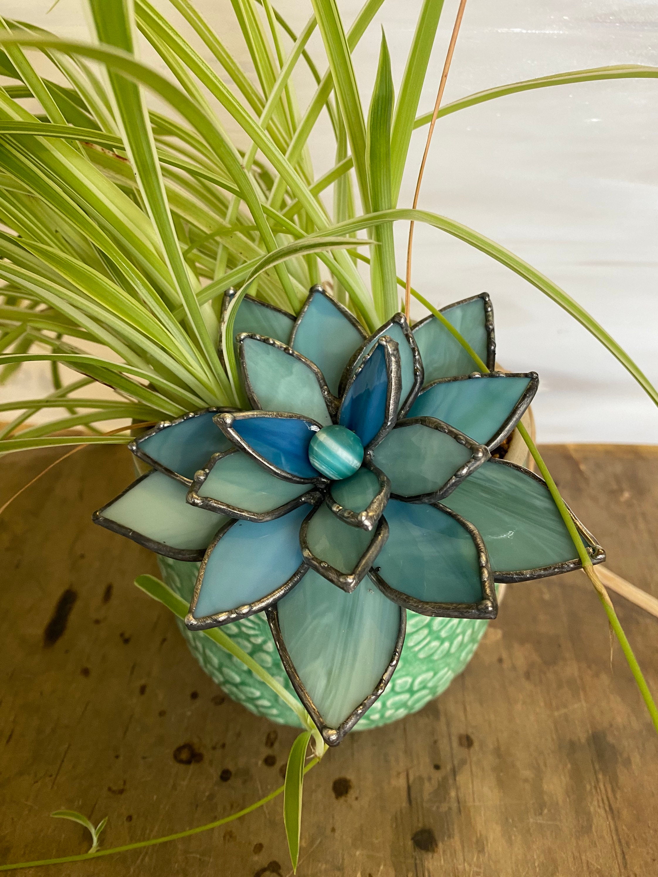 3D stained glass succulent — Glass Art Studios