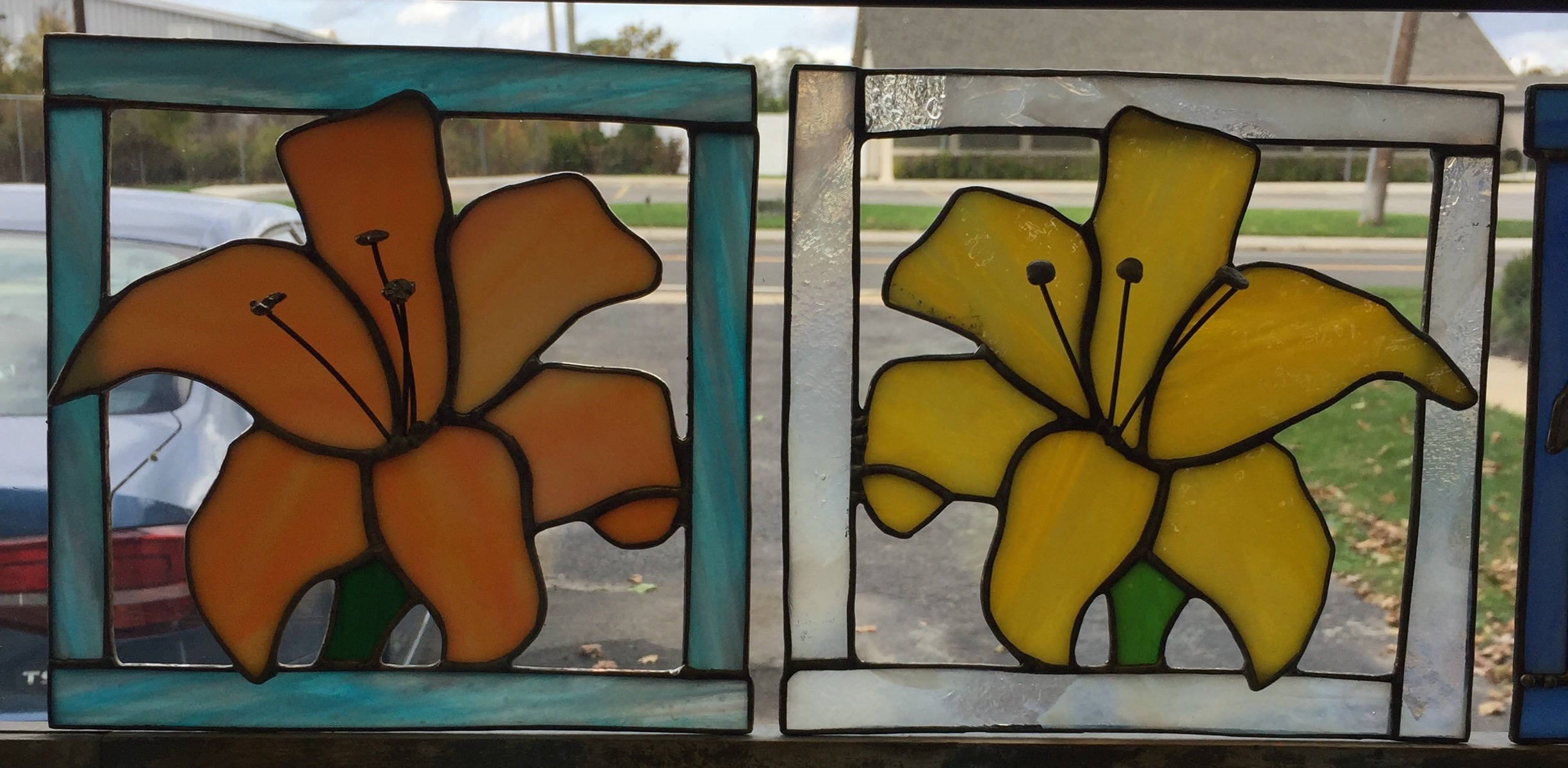 Stained Glass Daylily | Stained Glass Flower| Daylily | White Lily — Glass Art Studios