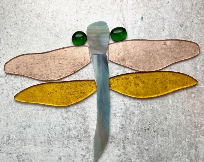 DIY Stained Glass Pre Cut Dragonfly Kit - Etsy