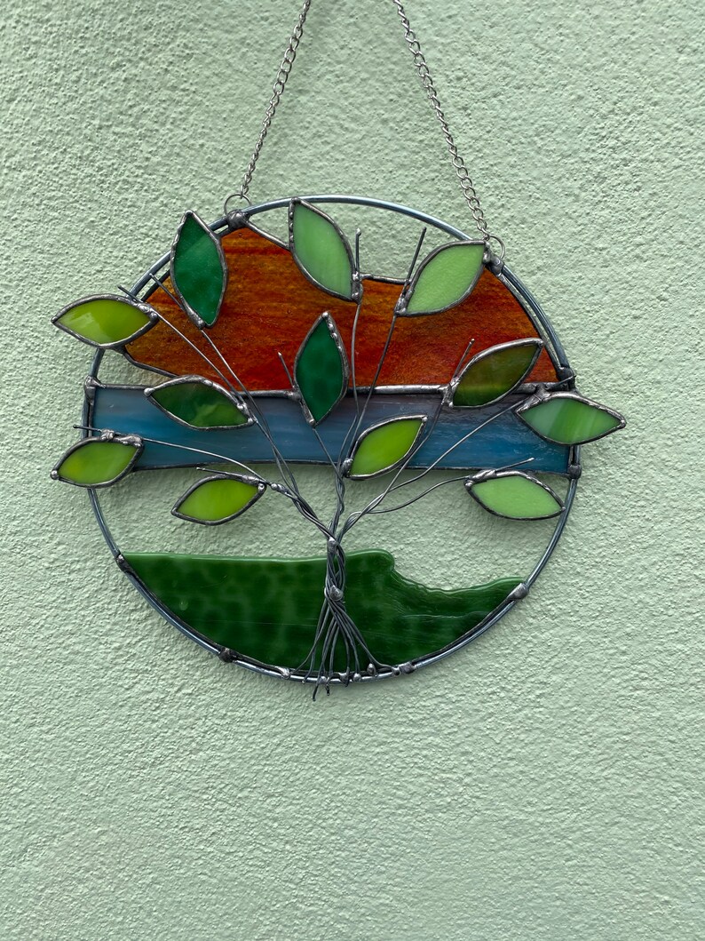 Stained Glass Tree of Life Window Hanging - Etsy