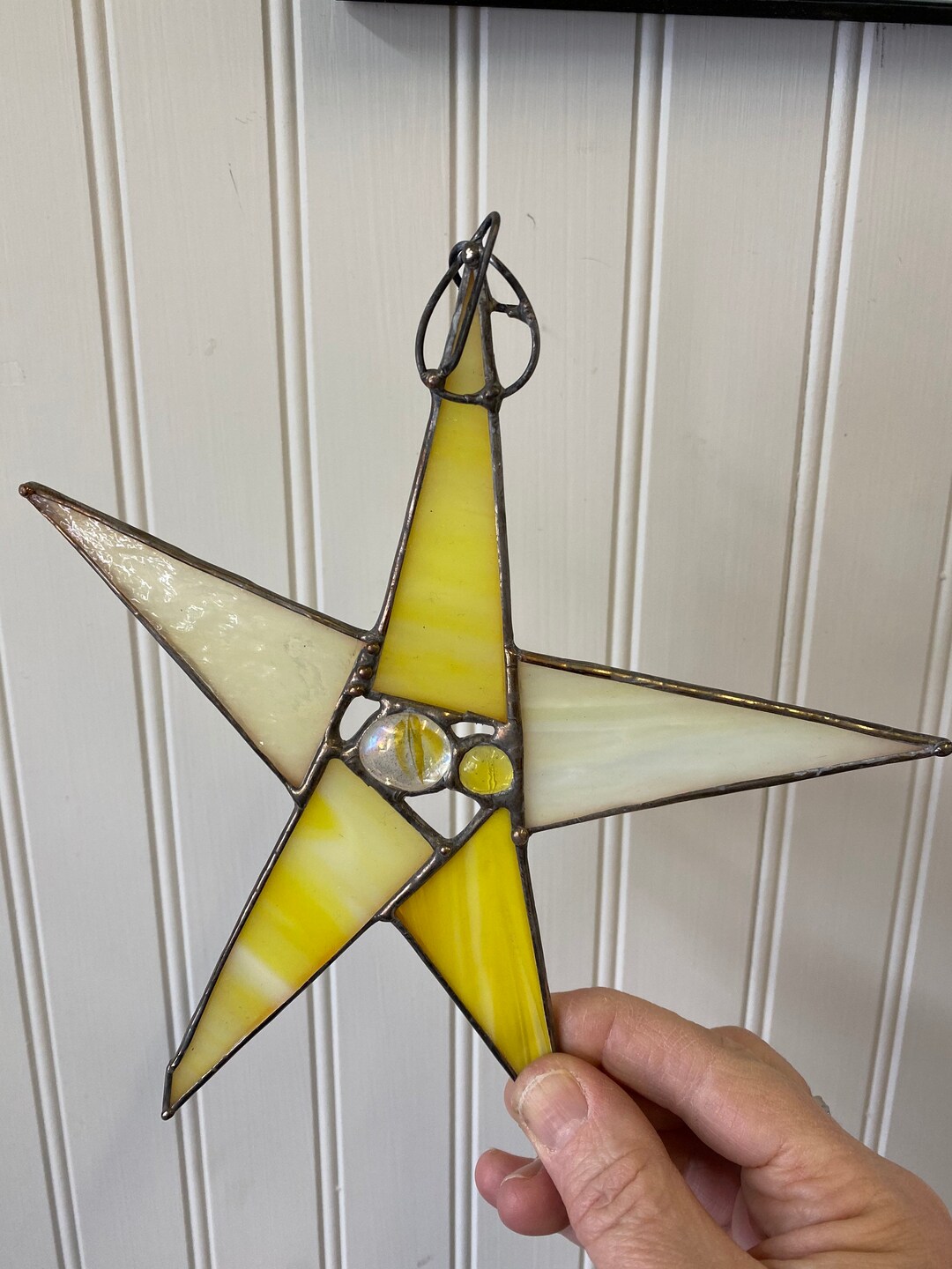 Stained Glass Yellow Star Ready to Ship - Etsy