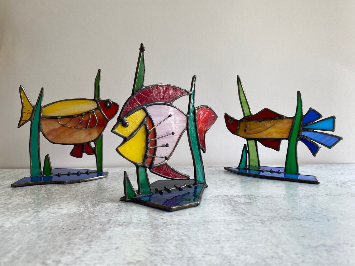 Stained Glass Fish - Etsy