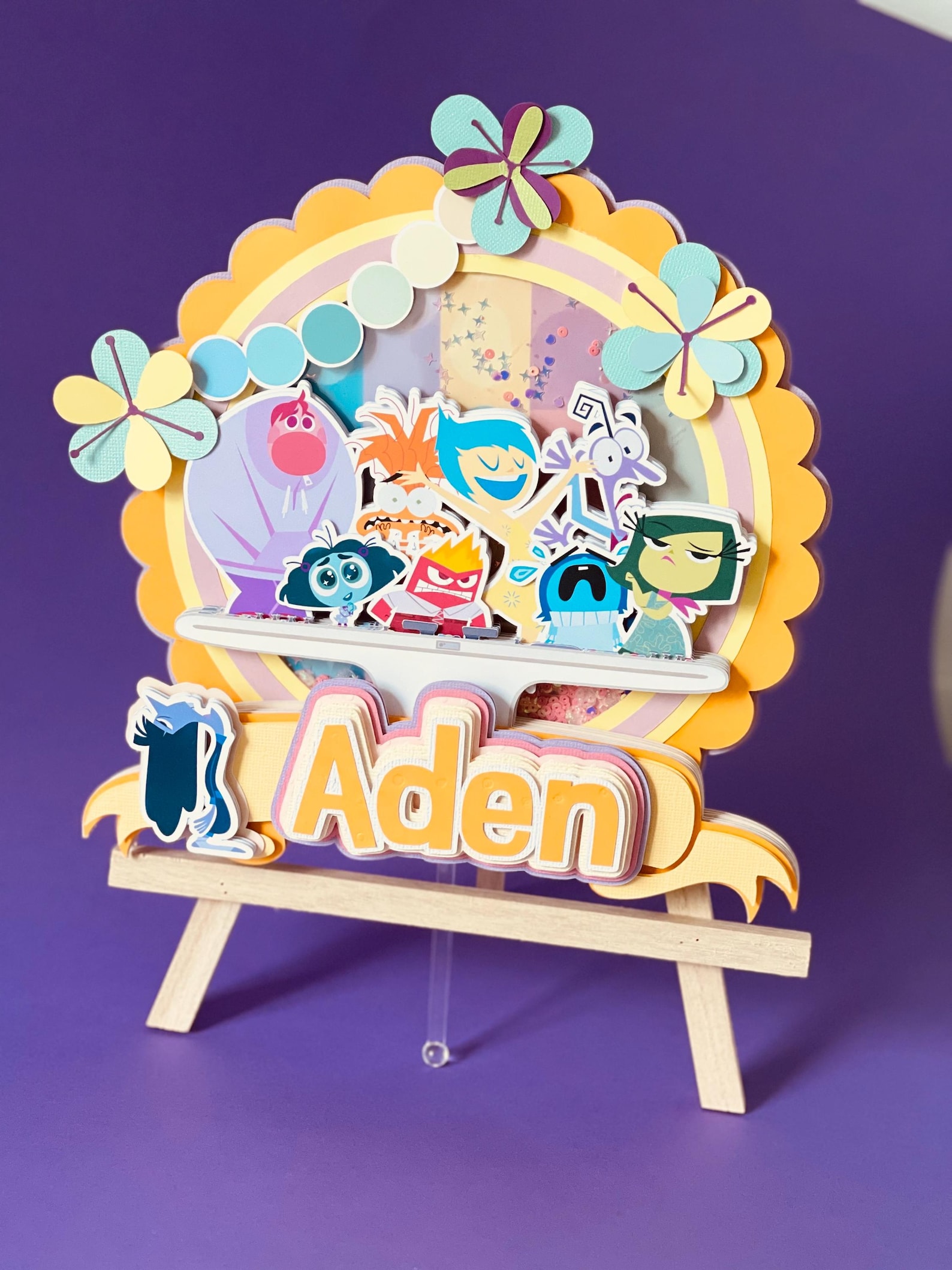 Emotions Inside Out Party, Cake Topper Insideout, Joy Disgust Fear ...