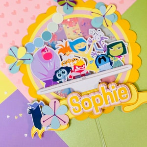 Emotions Inside Out Party, Cake Topper Insideout, Joy Disgust Fear ...