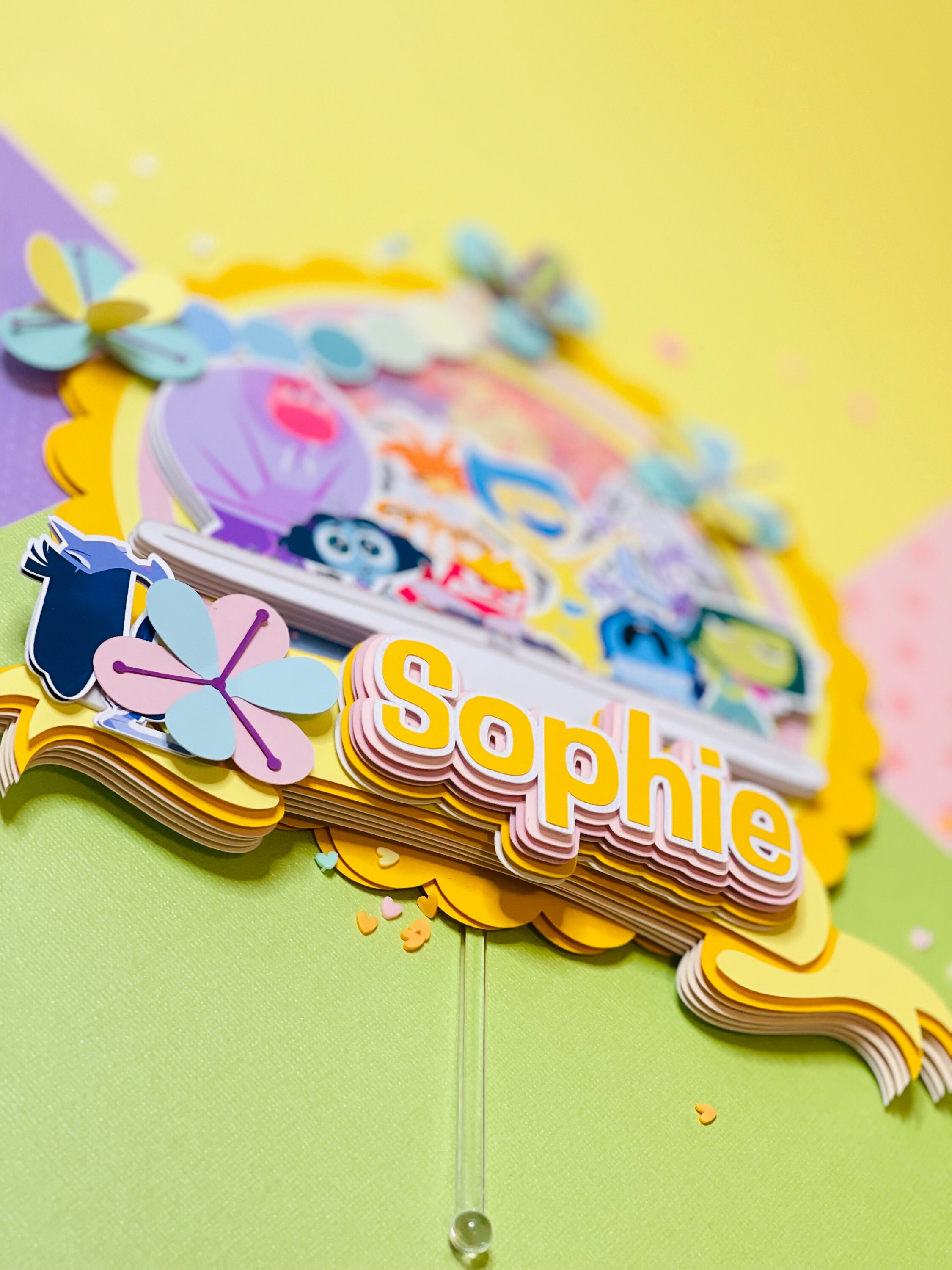 Emotions Inside Out Party, Cake Topper Insideout, Joy Disgust Fear ...