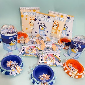 Bluey Party Pack Birthday Party Supplies, Favor Boxes Blue, Girl Bluey ...