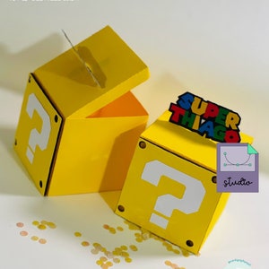 Yellow Block Template Party Box Template DXF Template for Silhouette - Etsy