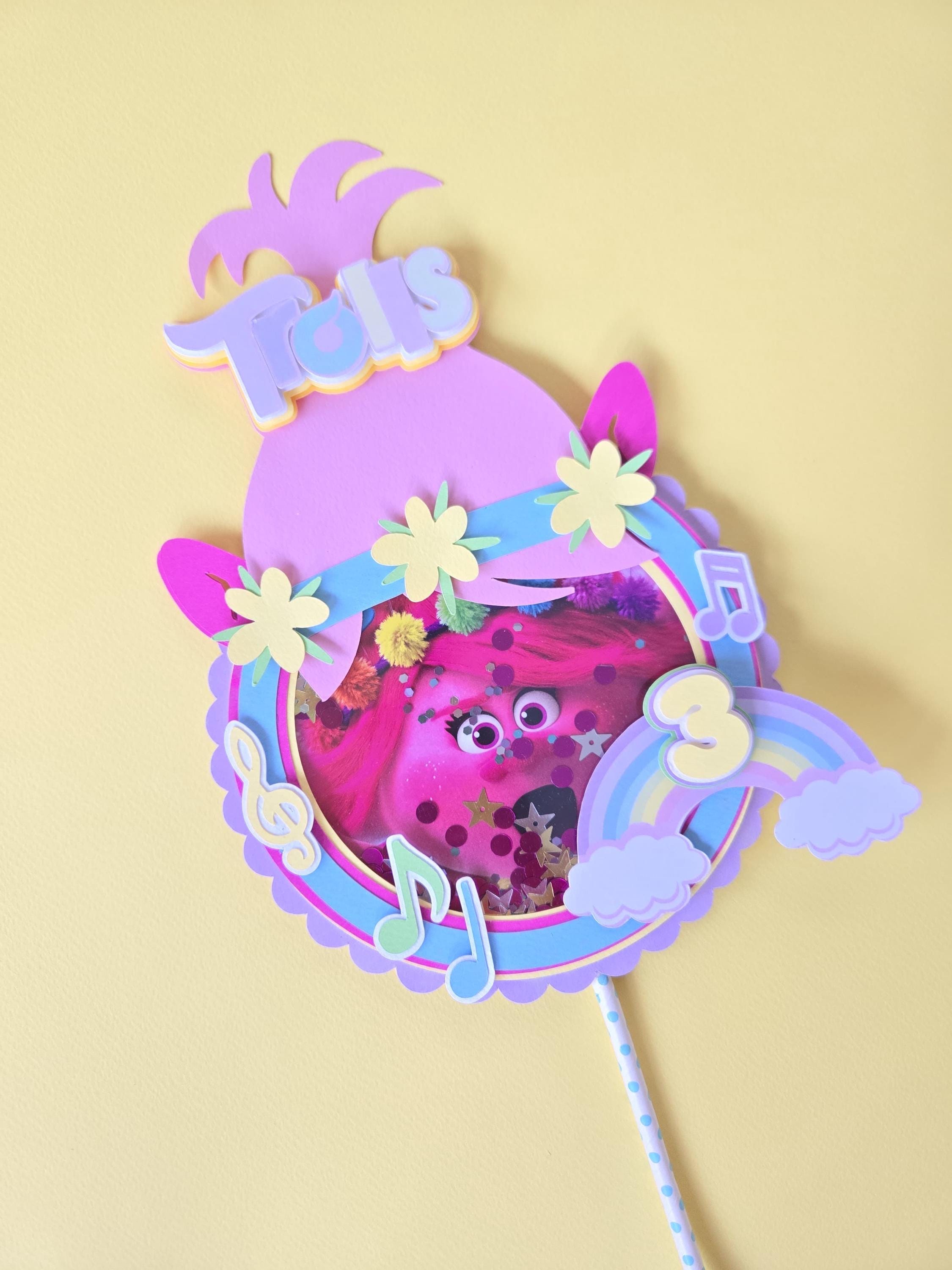 Trolls Decor, Trolls Cake Topper, Trolls Custom Topper, Trolls Party ...