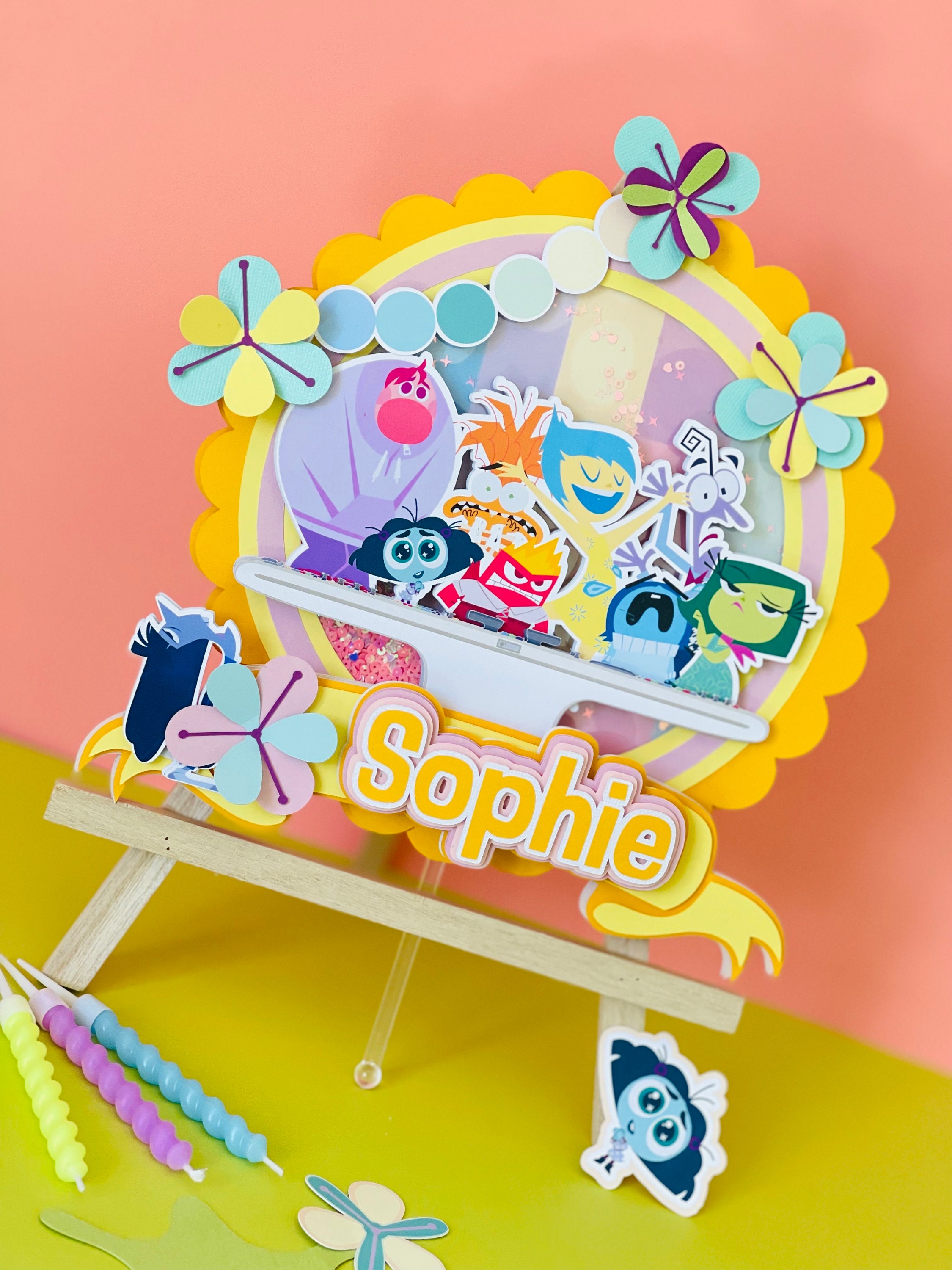 Emotions Inside Out Party, Cake Topper Insideout, Joy Disgust Fear ...