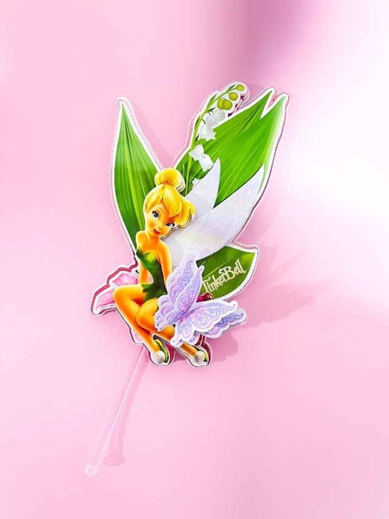 Tinkerbell Cake Topper, Peter Pan Theme, Personalization for Cakes Tinkerbell Decoration ...