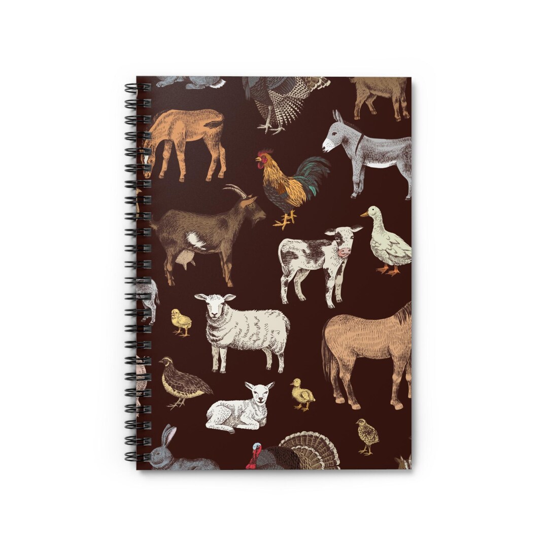 Farm Animal Spiral Notebook - Rustic Charm for Notes, Journaling ...