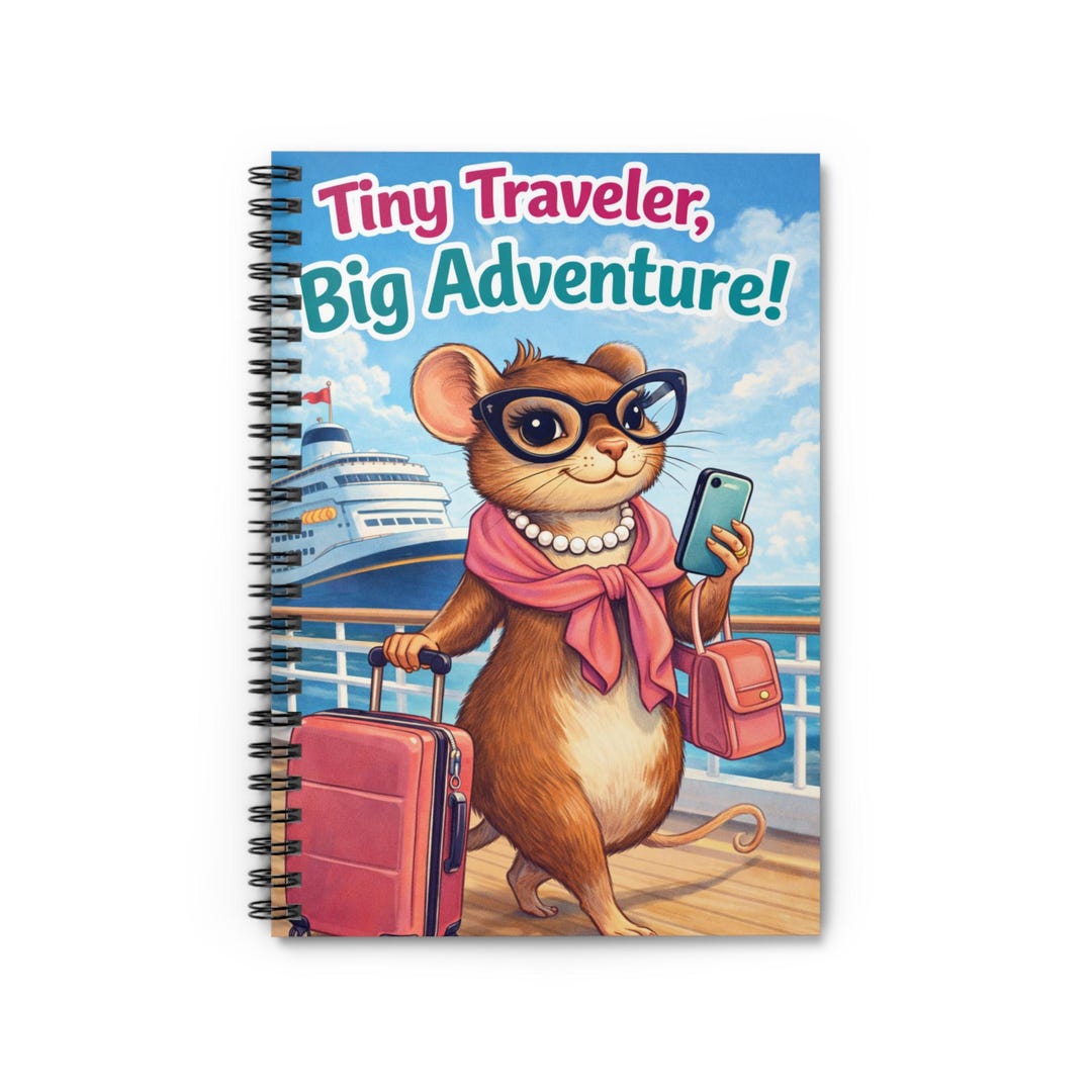 Tiny Traveler Big Adventure Notebook, Spiral Notebook | Mouse Travel ...