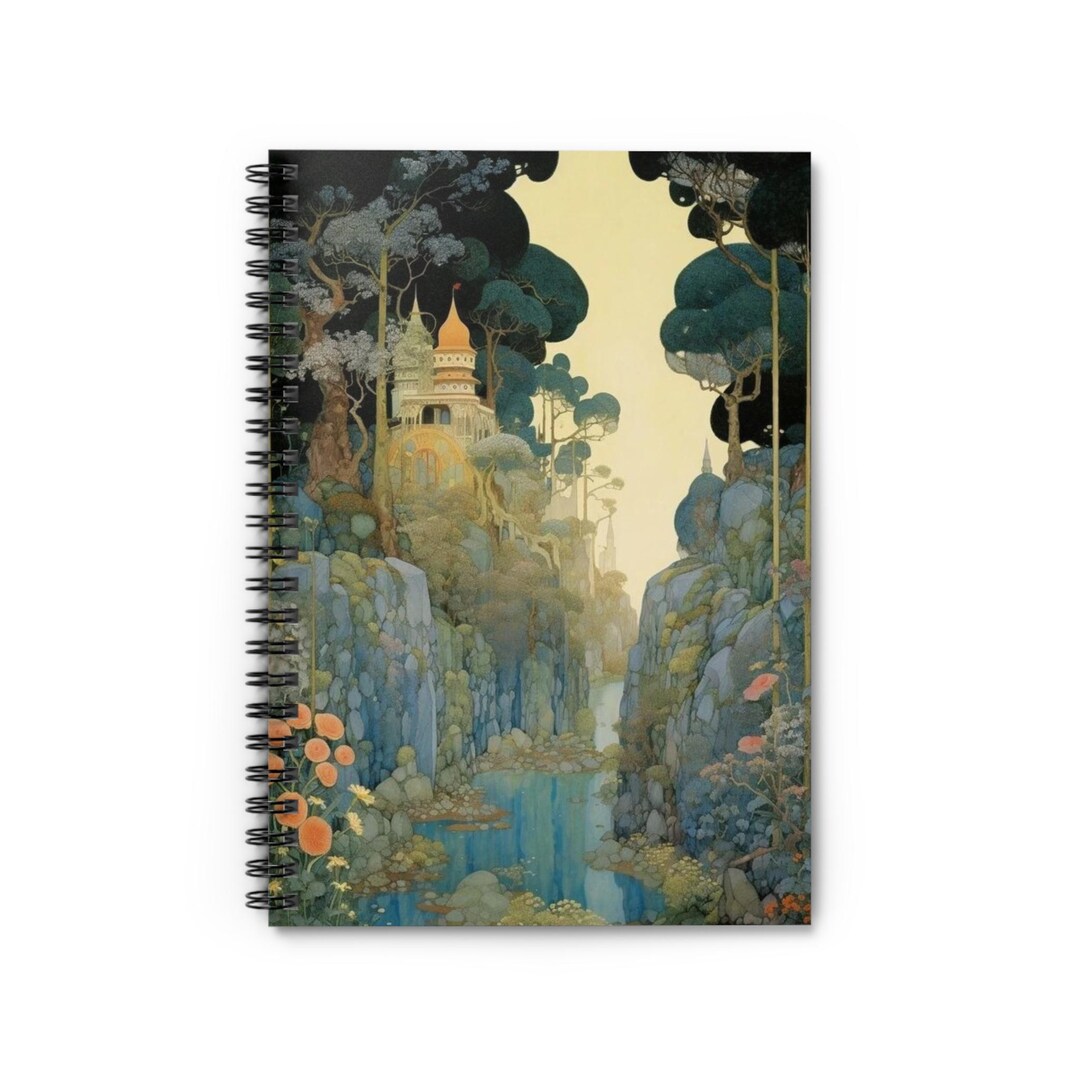Serene Landscape Spiral Notebook - Ruled Lines, Nature Journal, Art ...