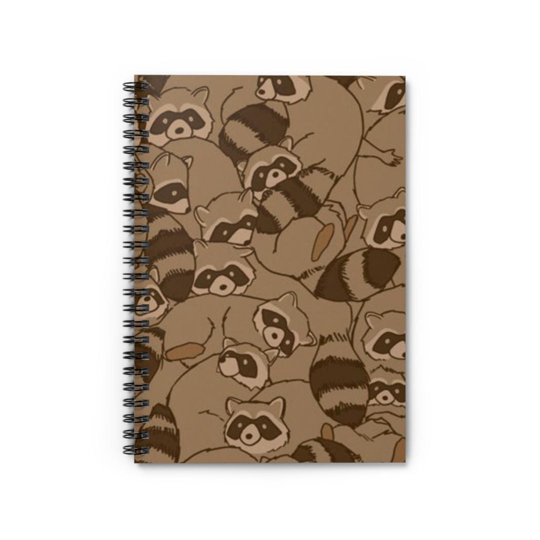 Cute Raccoon Spiral Notebook - Perfect for Journaling, Back to School ...