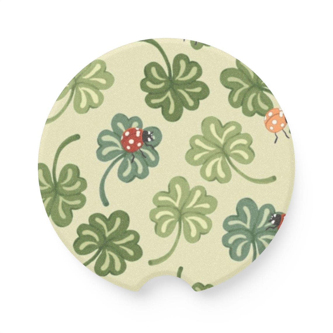 Lady Bugs and Clovers Soapstone Car Coaster - Etsy