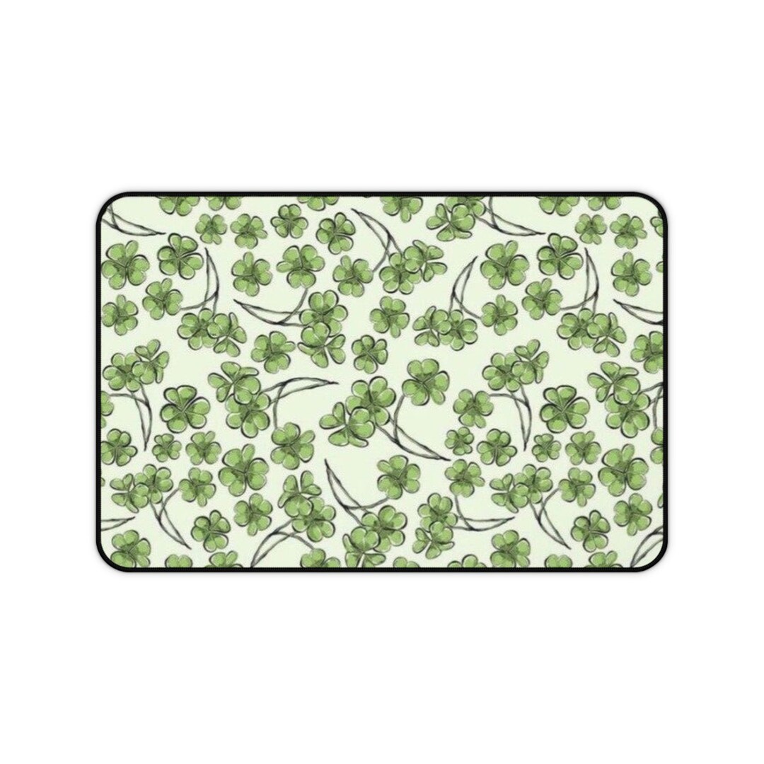 Lucky Clover Desk Mat, St. Patrick's Day Decor, Office Accessories, Eco ...