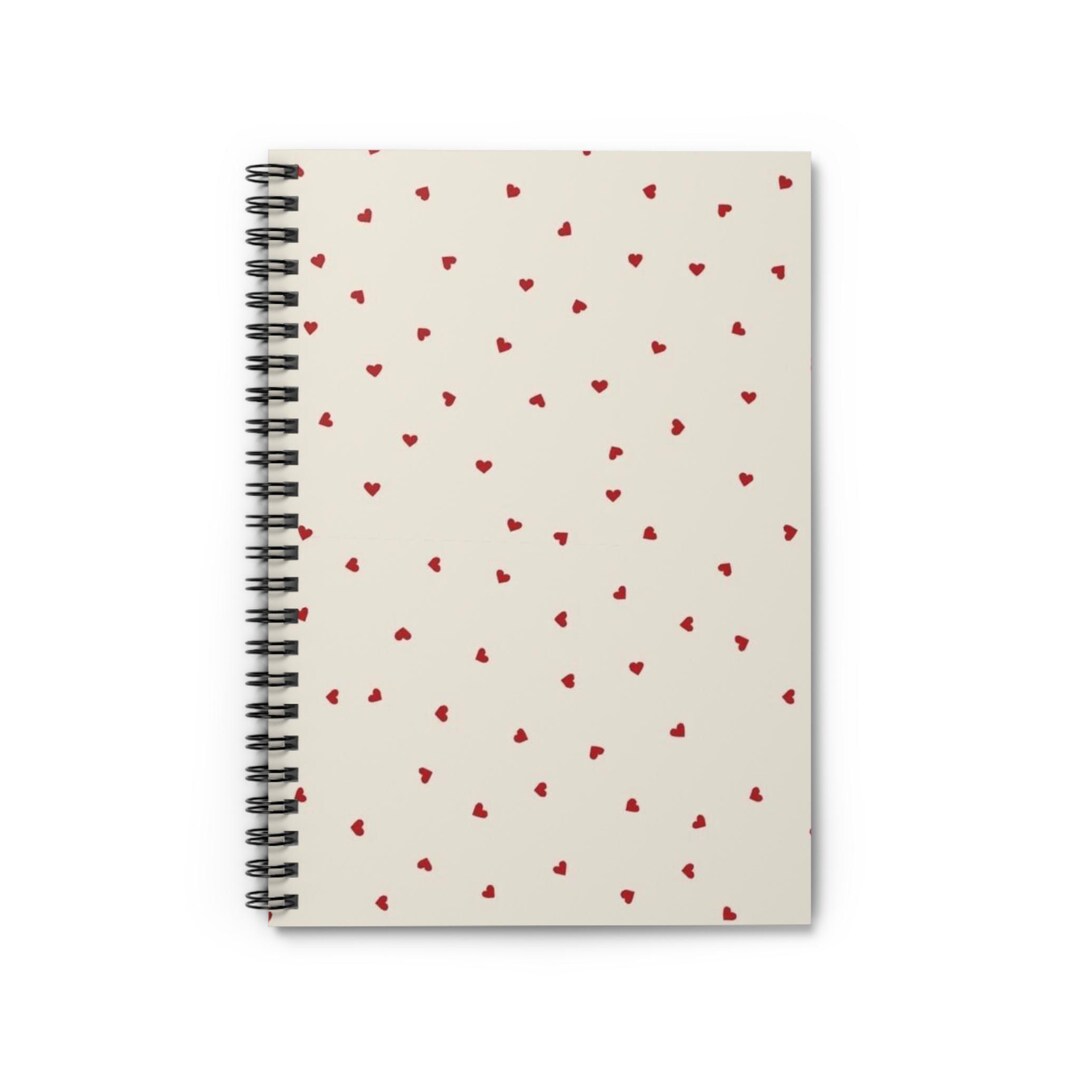 Love Heart Spiral Notebook, Cute Journal for Students, Gifts for Her ...