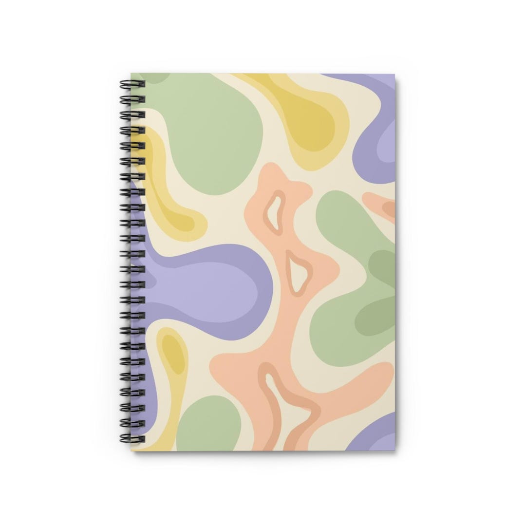 Colorful Abstract Spiral Notebook - Ruled, Perfect for Note Taking ...