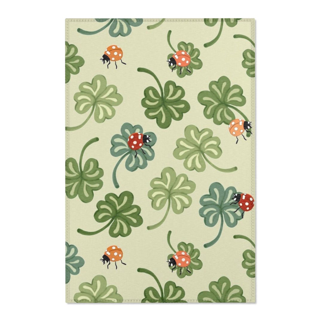 Lady Bugs and Clovers Area Rugs - Etsy