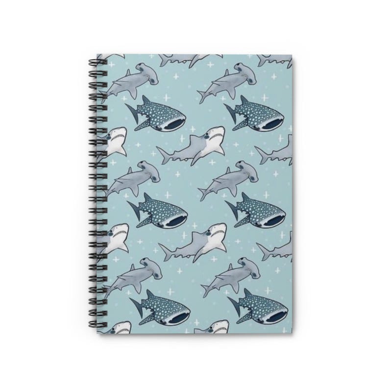Whimsical Shark Spiral Notebook - Ruled Journal for Kids, Cute Marine ...