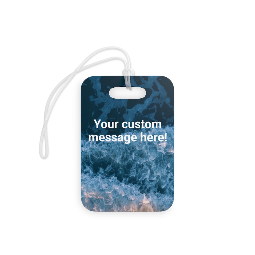 Ocean Wave Luggage Tag, Personalized Travel Accessory - Etsy
