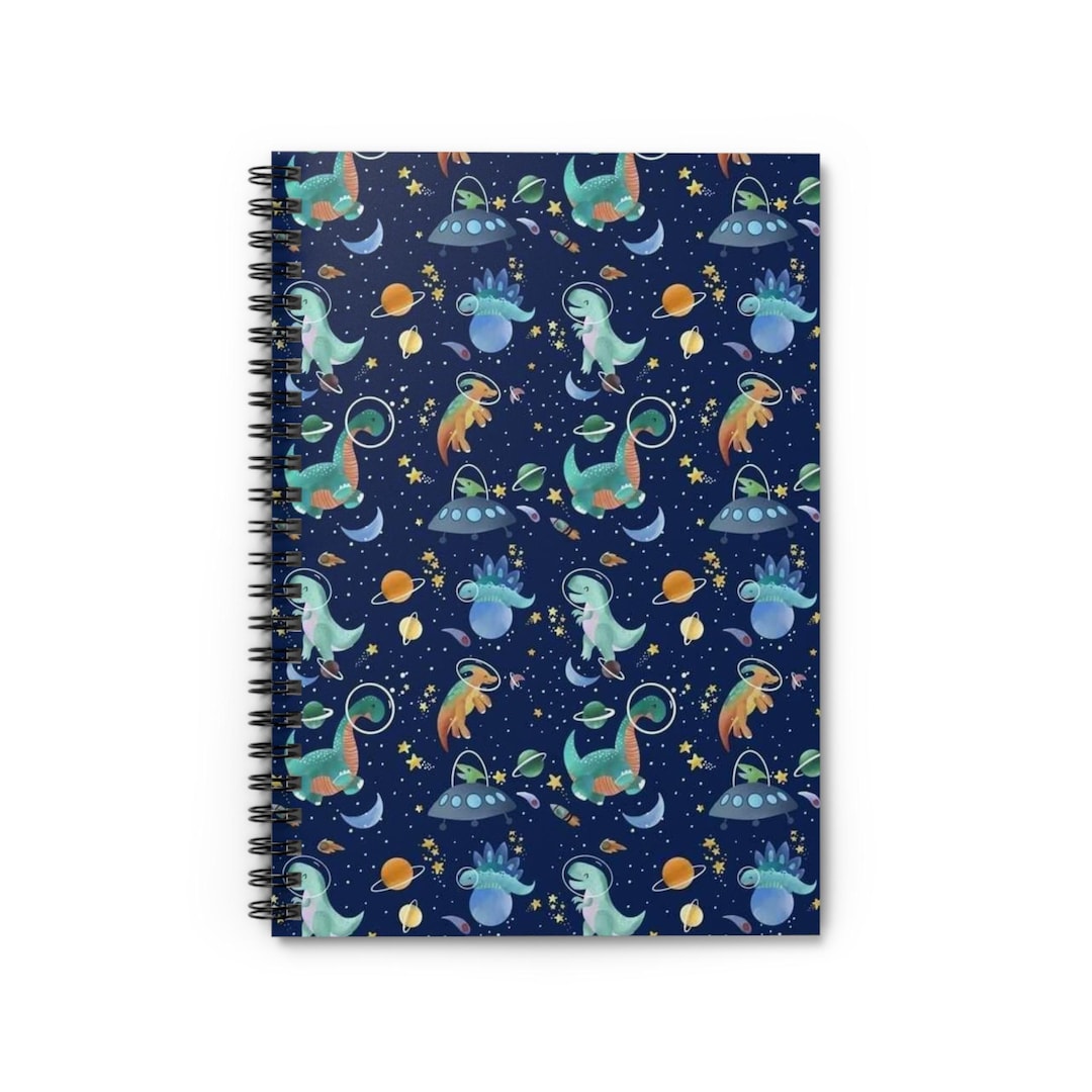 Dinosaur Space Adventure Notebook, Cute Dino Journal for Kids, School ...