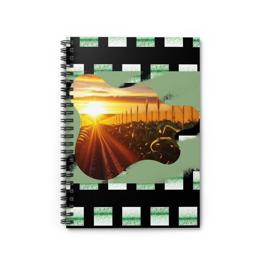 Sunset Landscape Spiral Notebook - Ruled Line, Gardening Journal ...