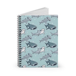 Whimsical Shark Spiral Notebook - Ruled Journal for Kids, Cute Marine ...