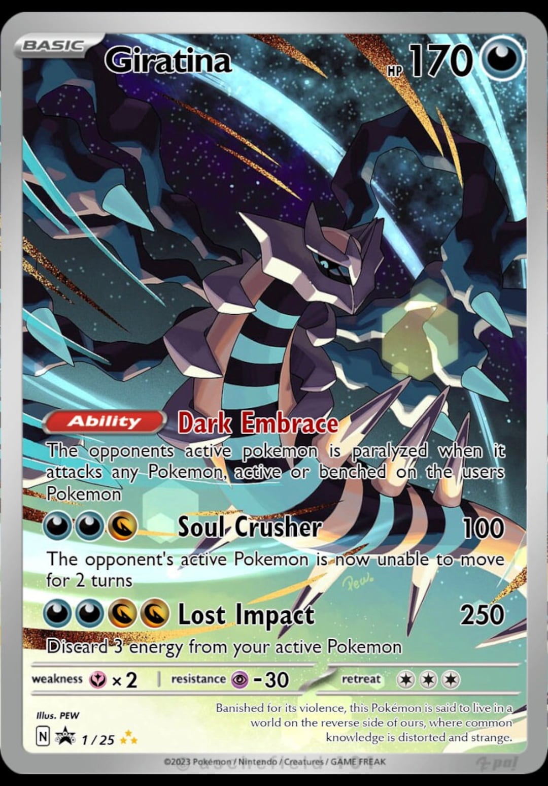 Giratina Shiny Custom Pokémon Card - Etsy