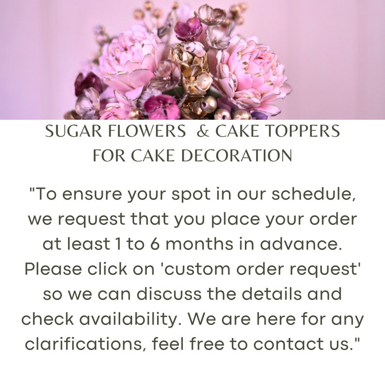 Sugar Flower Cake Toppers - Beautiful Artisan Sugar Flowers for Wedding ...