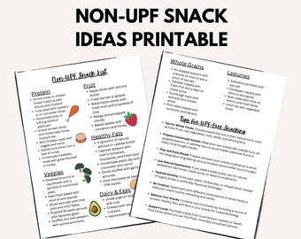 Printable Ultra-processed Foods List Identifying UPF Examples, Healthy ...