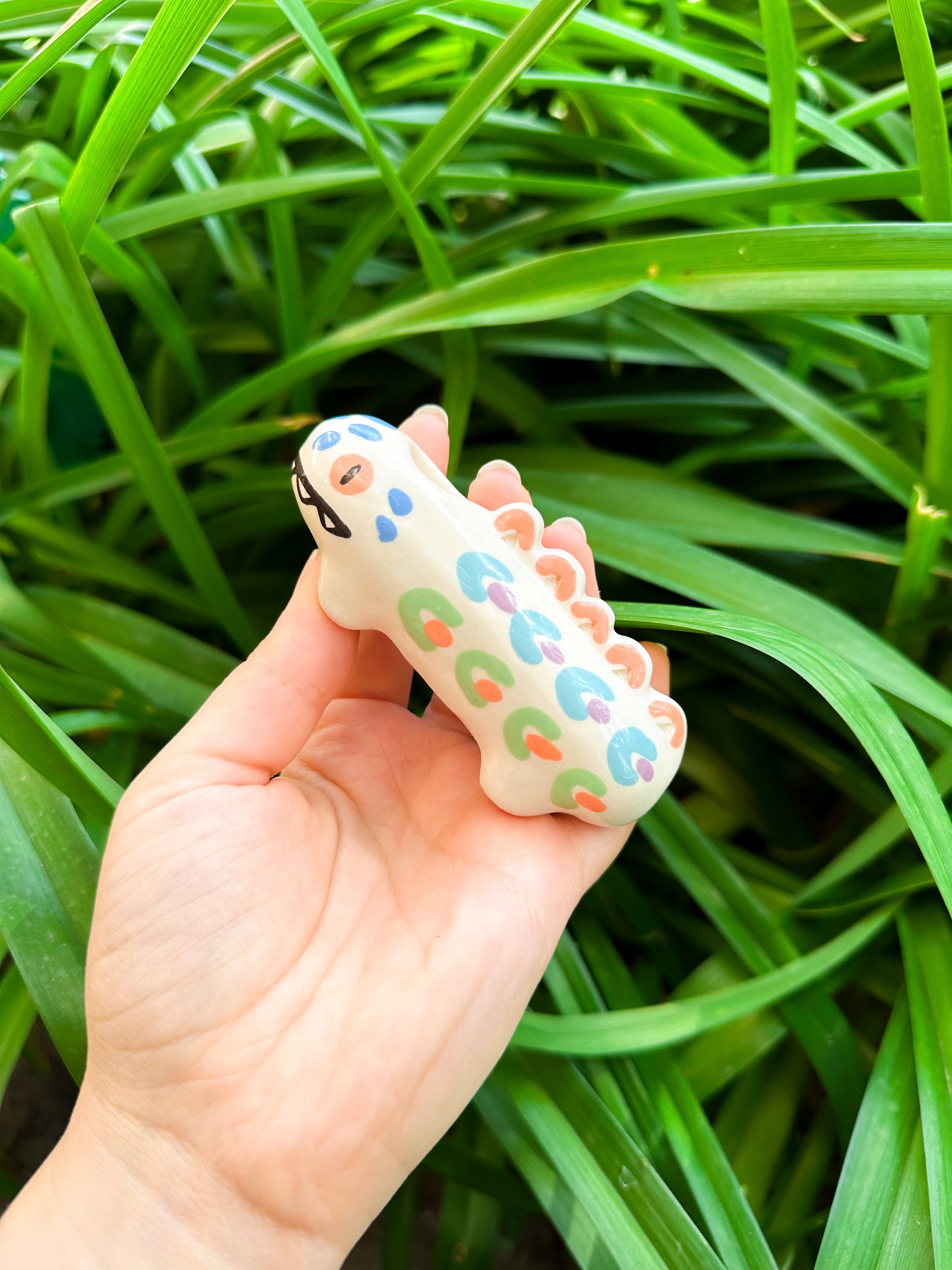 Cute Glass Dragon Ceramic Smoking Pipe - Etsy