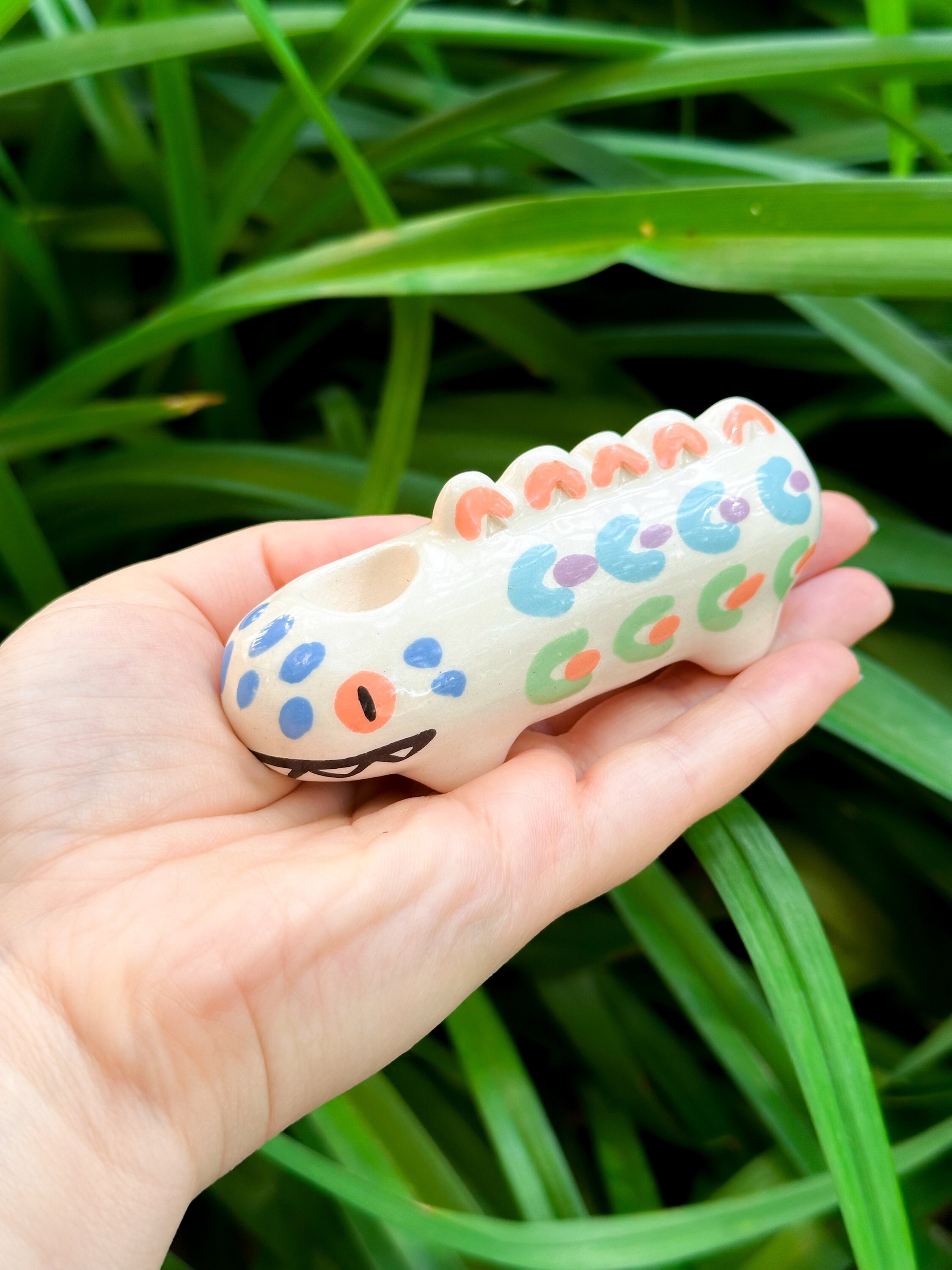 Cute Glass Dragon Ceramic Smoking Pipe - Etsy