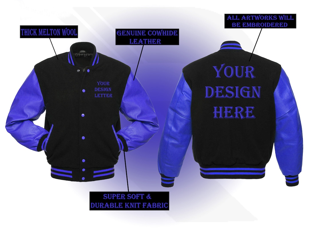 Varsity Jacket Custom Personalized Design Handmade Letterman Jacket ...