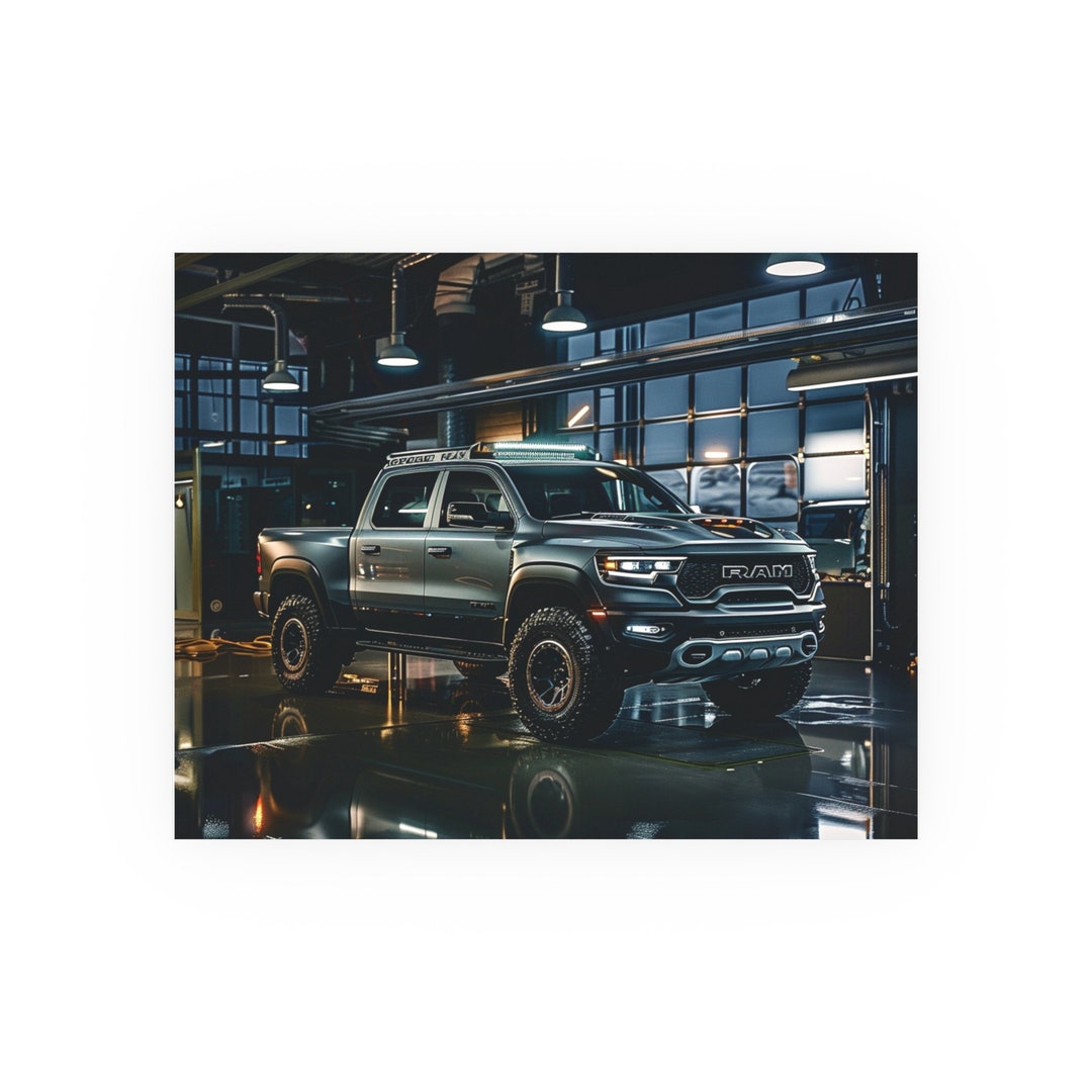 RAM TRX in Garage, Wall Art, Poster, Fully Loaded, Tech, Truck - Etsy